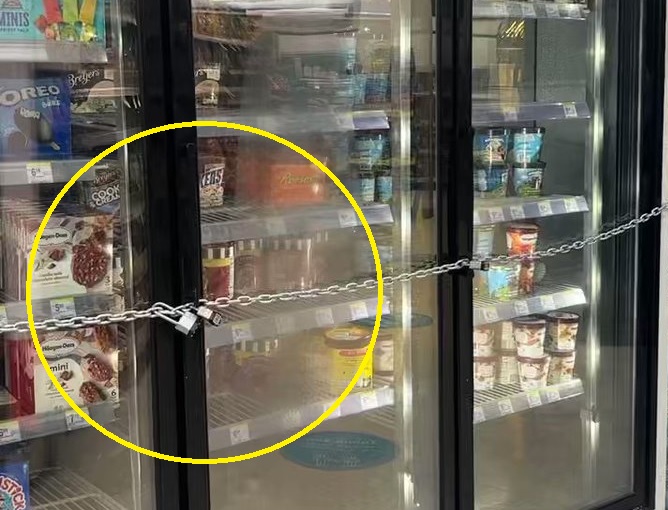 Desperate Walgreens locks frozen food behind Long Metal CHAINS to fend ...